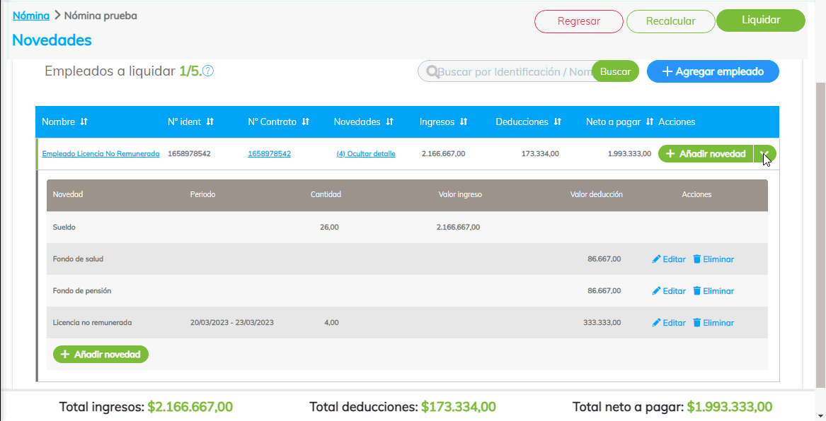 Calcular el IBC cuando hay novedad de licencia no remunerada en Nómina ...